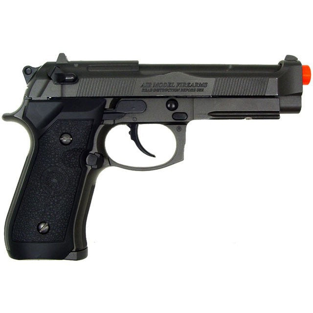 HFC Full Auto M9 Baretta Metal Gas Blowback Airsoft Pistol W/ Gun Case ...