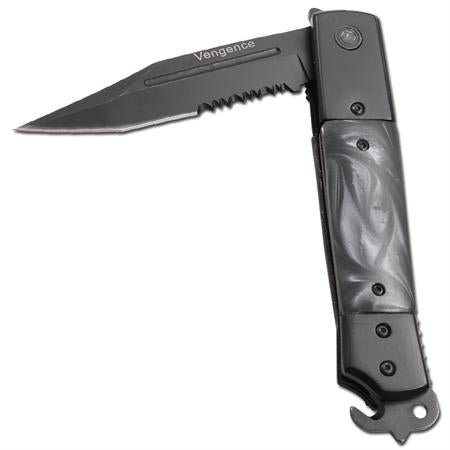 Hidden Release Dual Action Automatic Knife Tanto Ser - Vengence ...