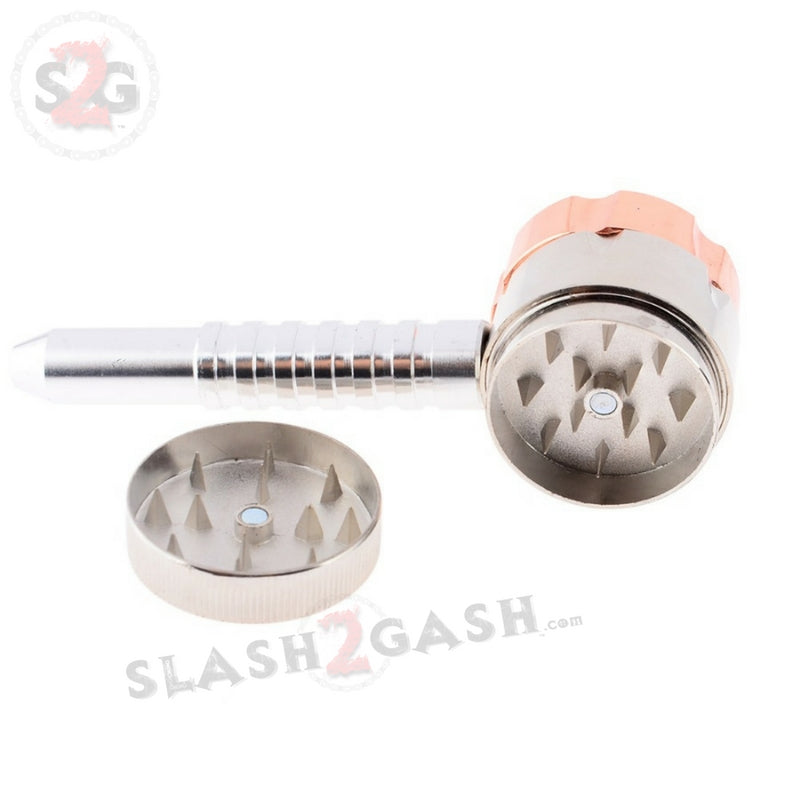 Six Shooter Rotating Revolver Smoking Bullet Metal Pipe w/ Grinder - V ...