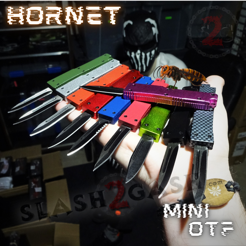 Hornet Mini OTF Knife Small Automatic Keychain Switchblade - Asst. col ...