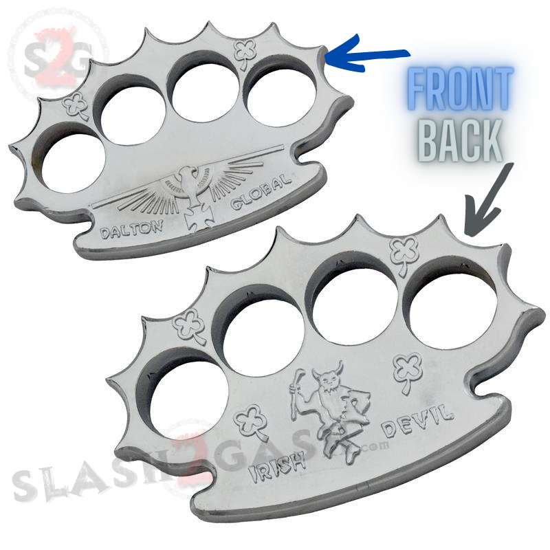 Dalton Global Brass Knuckles Irish Devil Paperweight - Silver – Slash2Gash