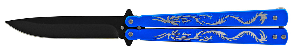 Japanese Dragon Butterfly Knife Aluminum Balisong (Riveted) - asst ...