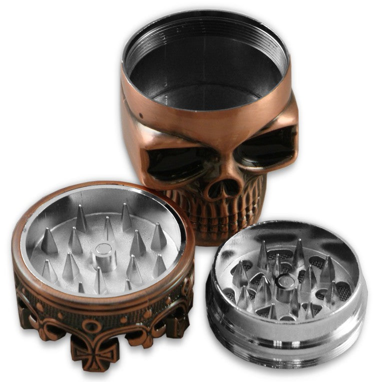 Crowned Skull Herb Grinder King Skull Tobacco Mill - 2 Colors – Slash2Gash
