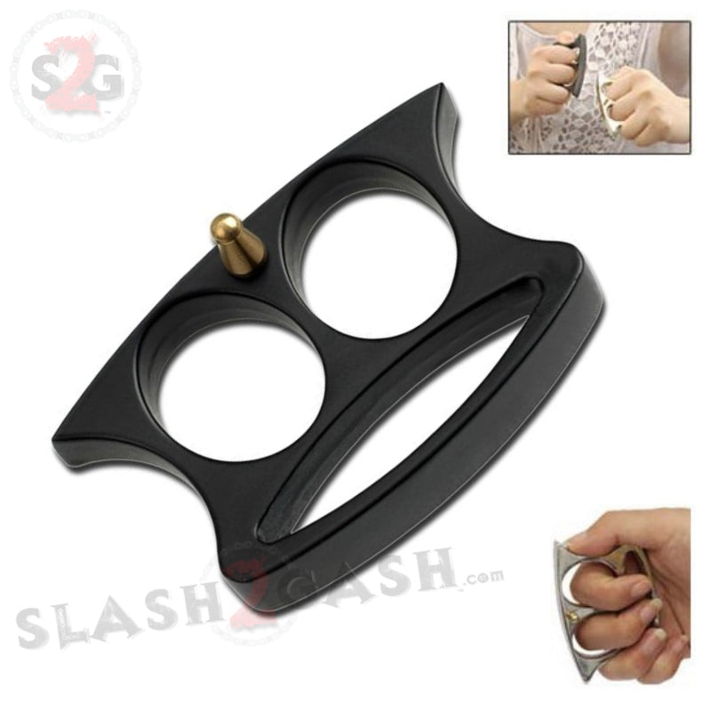 Lil Buddy Mini 2 Finger Double Knuckle Belt Buckle - Black – Slash2Gash