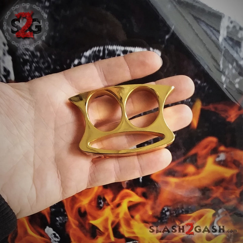 Lil Buddy Mini 2 Finger Double Knuckle Belt Buckle - Gold – Slash2Gash