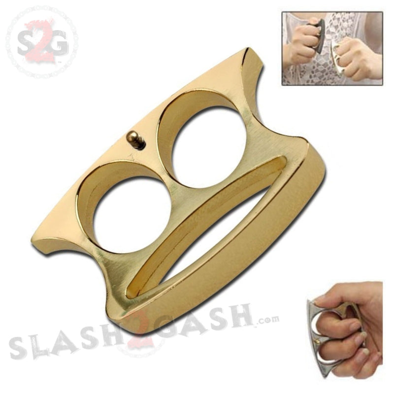 Lil Buddy Mini 2 Finger Double Knuckle Belt Buckle - Gold – Slash2Gash