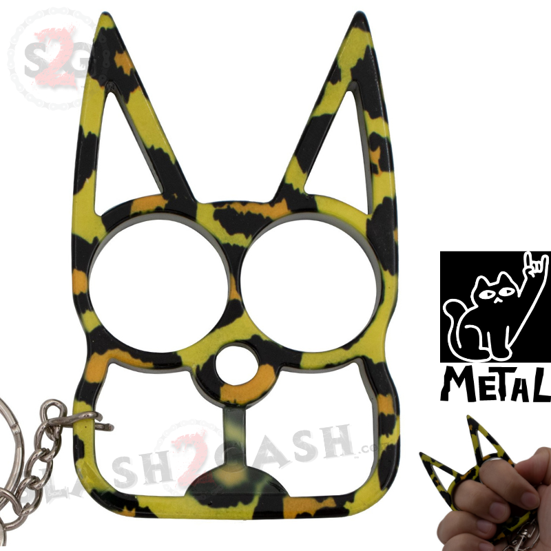 "Metal Cat" Self Defense Kitty Keychain Knuckles - Asst. colors ...