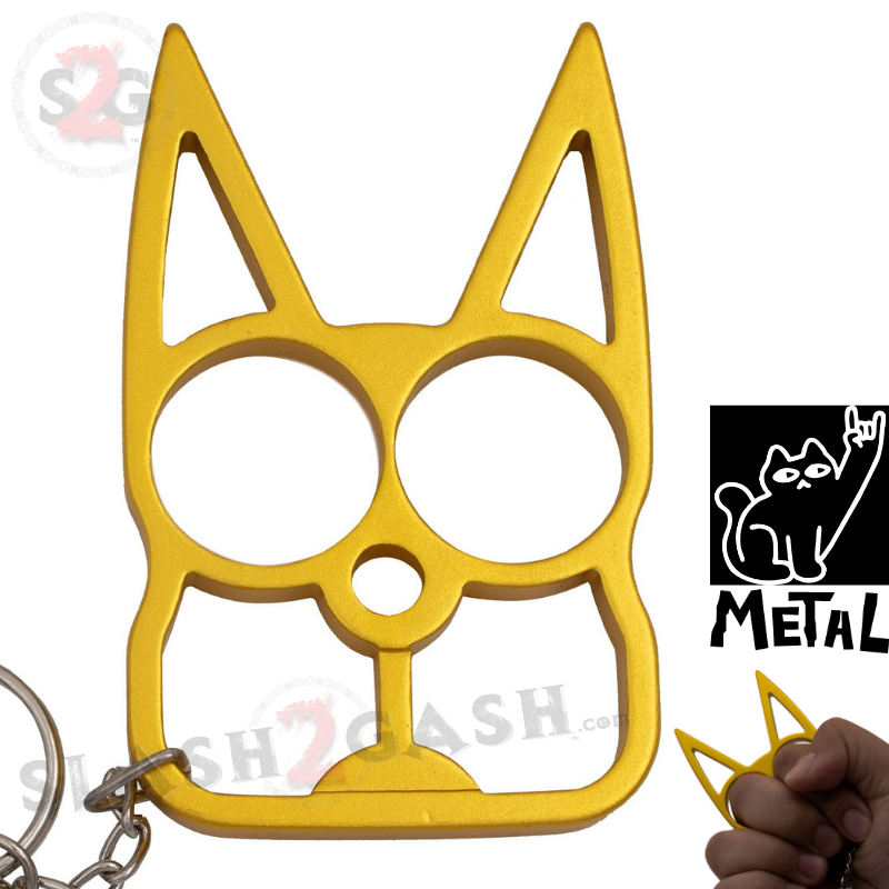 "Metal Cat" Self Defense Kitty Keychain Knuckles - Asst. colors ...