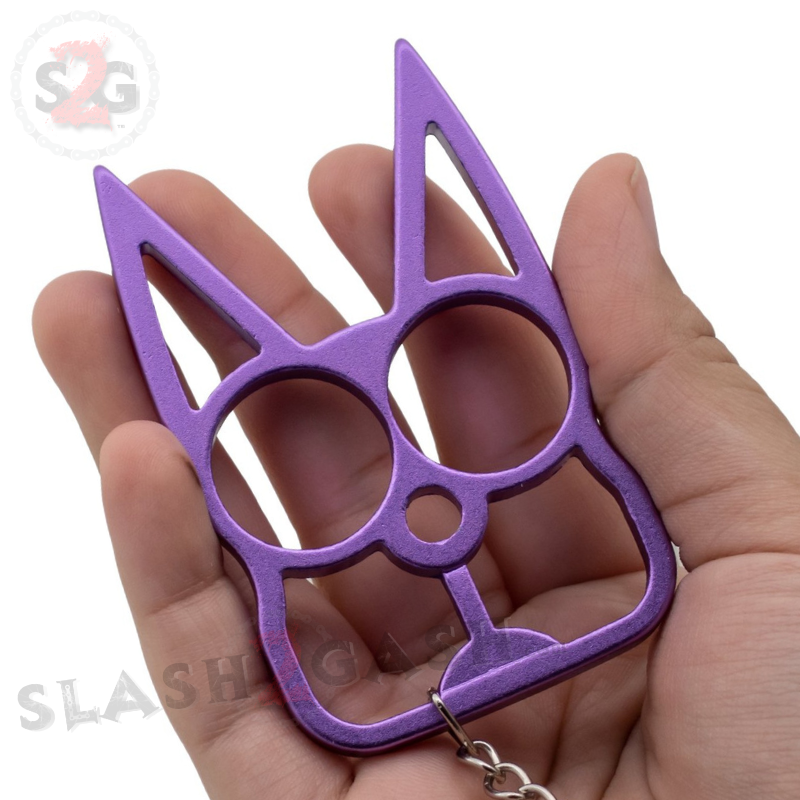 "Metal Cat" Self Defense Kitty Keychain Knuckles - Asst. colors ...