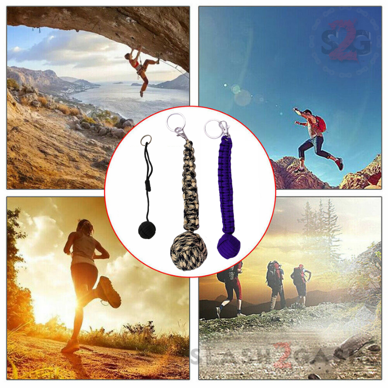 Monkey Fist Self Defense Survival Keychain Paracord - Assorted Colors ...