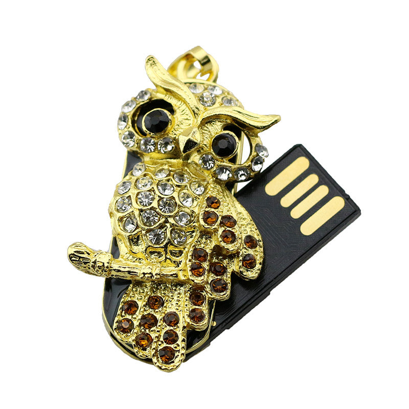 Crystal Diamond Owl Necklace USB Flash Drive 2.0 Pendant Charm 16 GB ...