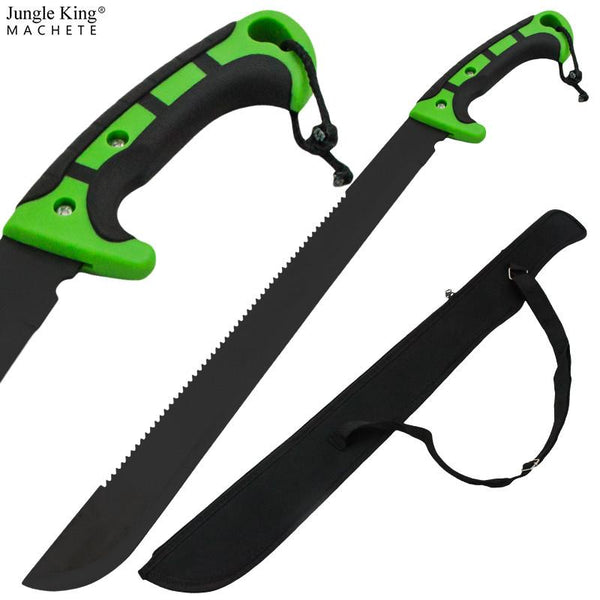 24.5 Inch Jungle King Machete Rubber Grip Handle - Undead Green ...