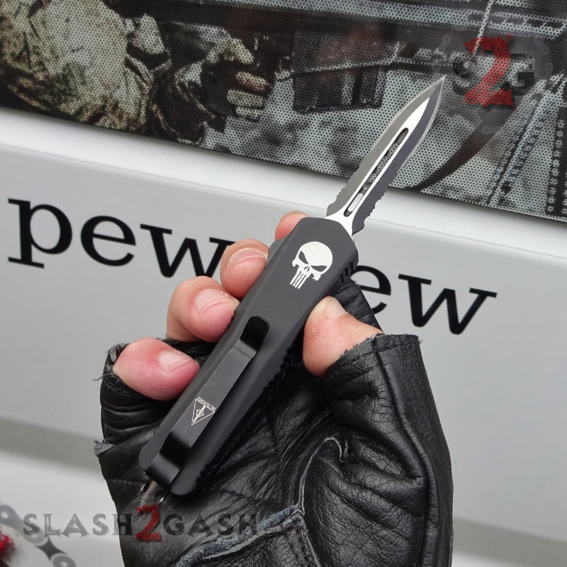 Punisher Skull OTF Knife Small 7" S2G Tactical Switchblade - 6 Blades ...