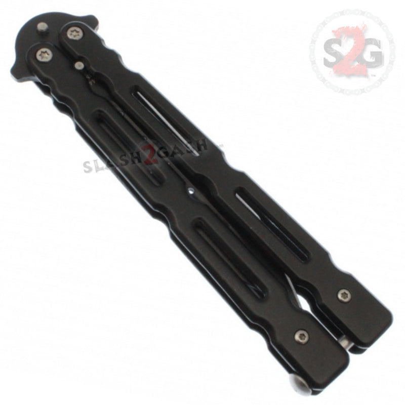 Revolt Butterfly Knife Black Spear Point Balisong – Slash2Gash