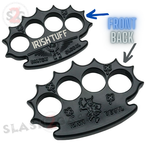 Robbie Dalton Brass Knuckles Irish Tuff Spiked Paperweight - Black ...