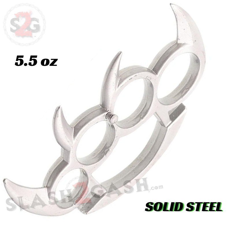 Claw Knuckles Spiked Paperweight Bladed Belt Buckle - Silver – Slash2Gash