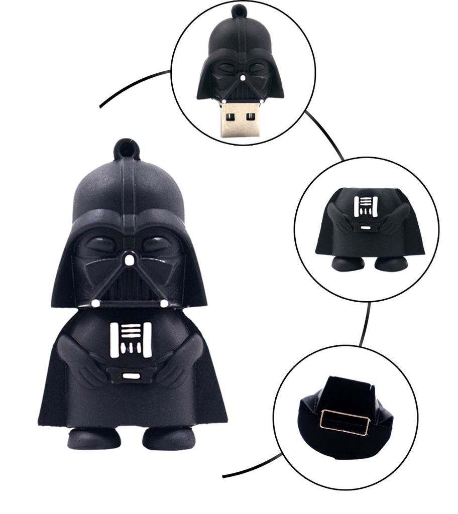 Star Wars Cartoon Darth Vader USB Flash Drive 2.0 Rubber Memory Stick ...