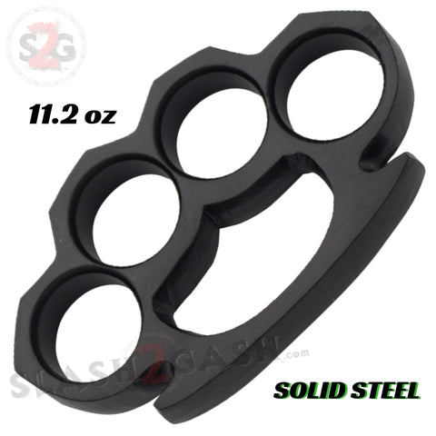 Steam Punk Brass Knuckles Solid Steel Black Paper Weight - asst. style ...