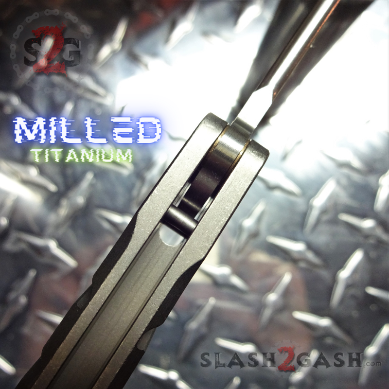 TheONE CHAB Balisong Clone TITANIUM Butterfly Knife D2 w/ Zen Pins - V ...