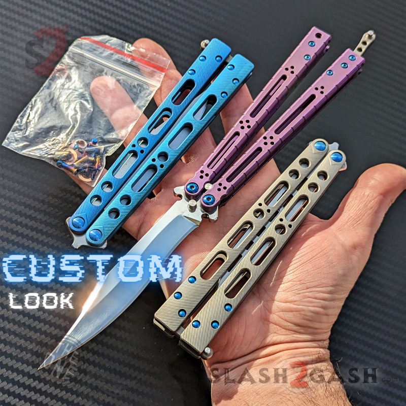 Balisong Spare Hardware Kit for TheONE EX-10 (clone) BLUE or SILVER ...