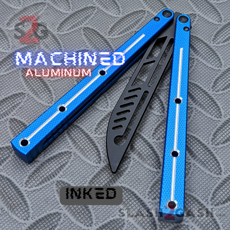 TheONE Channel Balisong KRAKEN clone w/ Black Hardware - Trainer INKED ...