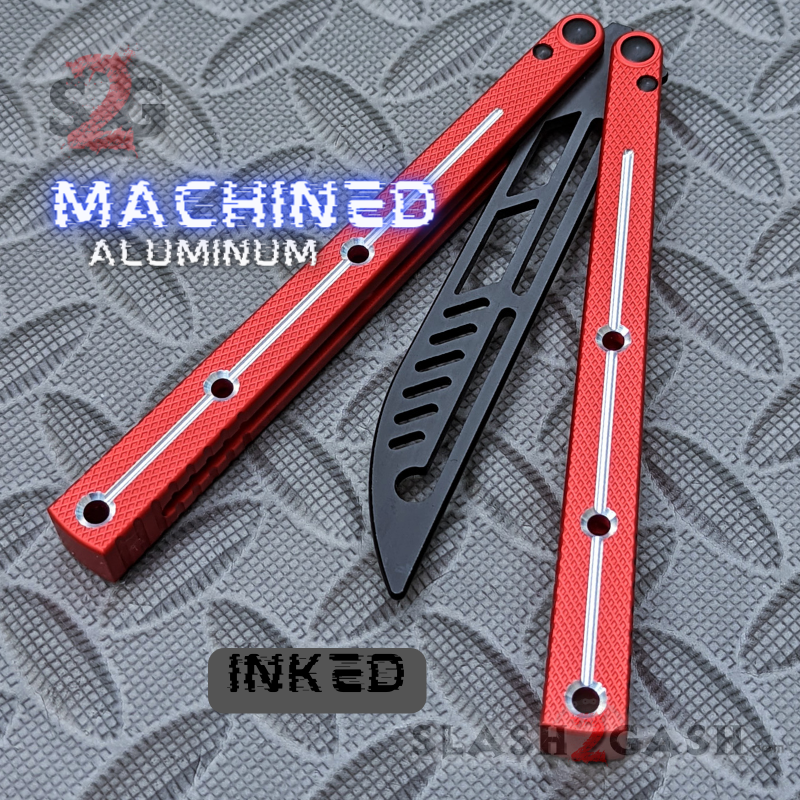 TheONE Channel Balisong KRAKEN clone w/ Black Hardware - Trainer INKED ...