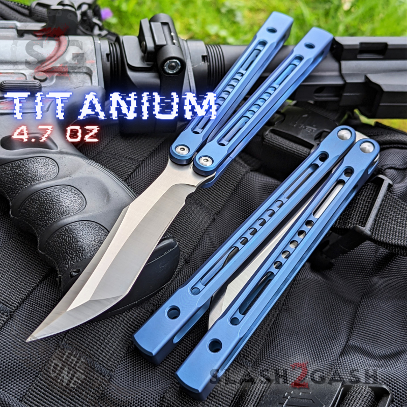TheONE Channel Balisong TITANIUM Butterfly Knife D2 Monarch - V2 (clon ...