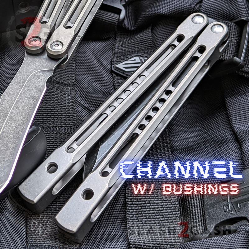 TheONE Channel Balisong TITANIUM Butterfly Knife D2 Monarch - V2 (clon ...