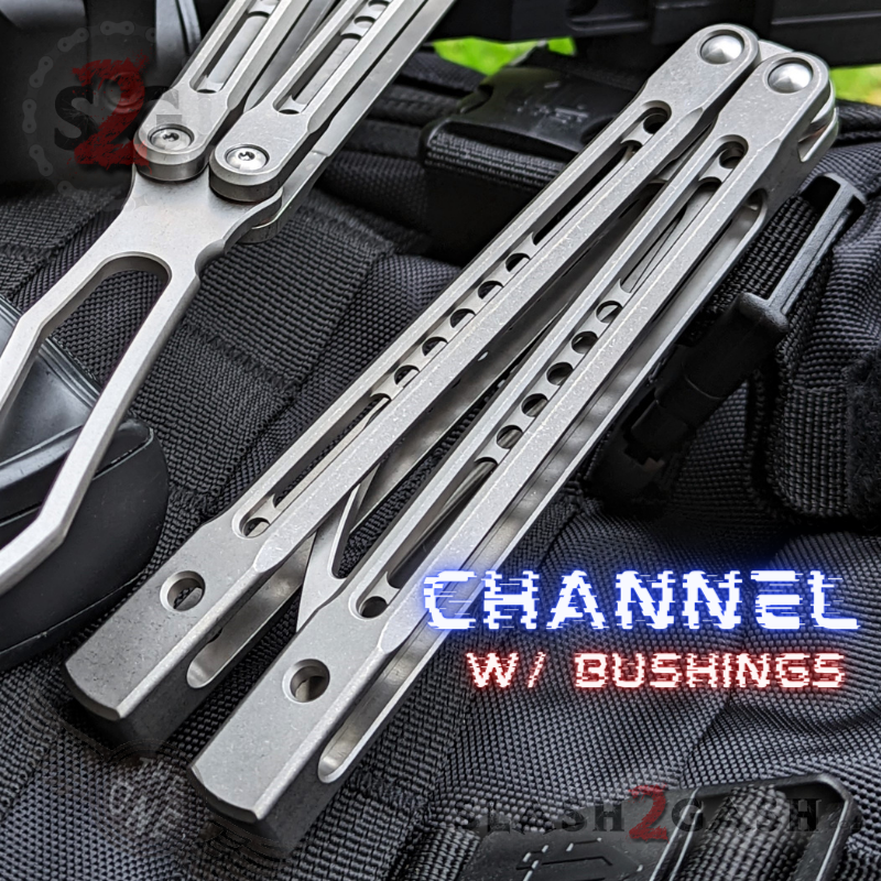 TheONE Channel Balisong TITANIUM Butterfly Knife D2 Monarch - V2 (clon ...