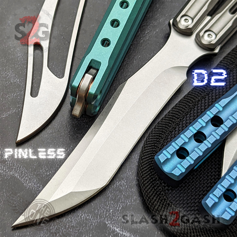 TheONE Channel Balisong TITANIUM Butterfly Knife D2 Orca - (clone ...