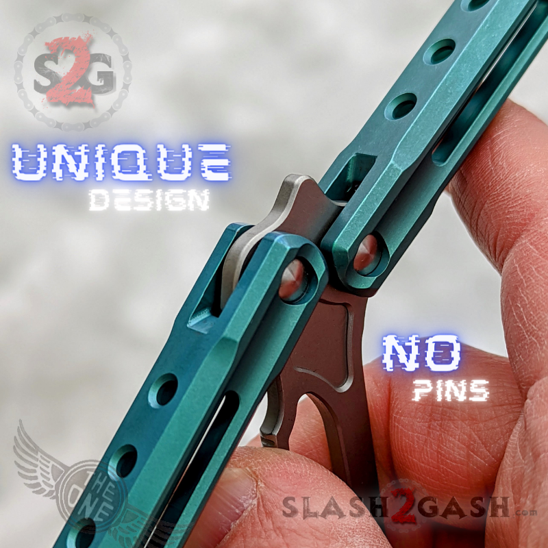 TheONE Channel Balisong TITANIUM Butterfly Knife D2 Orca - (clone ...