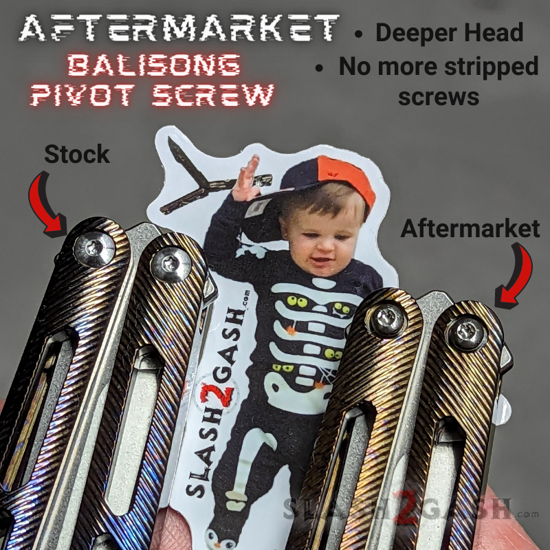 Balisong Pivot Screw (A2) Stainless Steel w/ DEEPER HEAD - M2.5 x 5mm ...