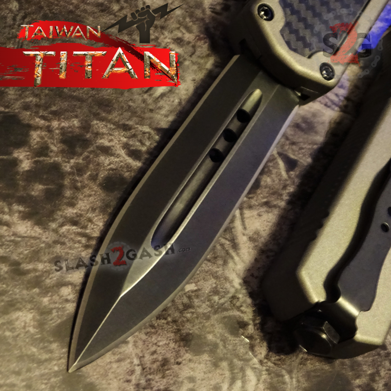 Titan OTF Knife D/A Grey Automatic Switchblade Gray TAIWAN - upgraded ...