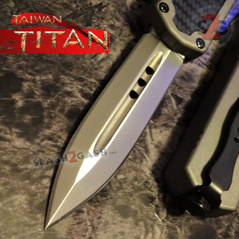 Titan OTF Knife D/A Grey Automatic Switchblade Gray TAIWAN - upgraded ...