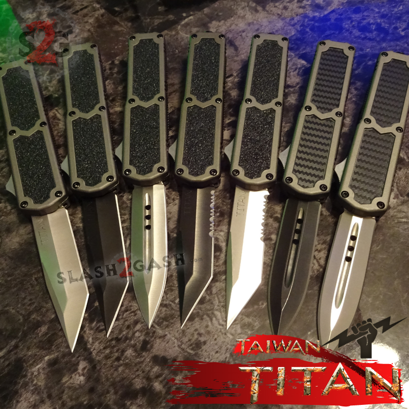 Titan OTF Knife D/A Grey Automatic Switchblade Gray TAIWAN - upgraded ...