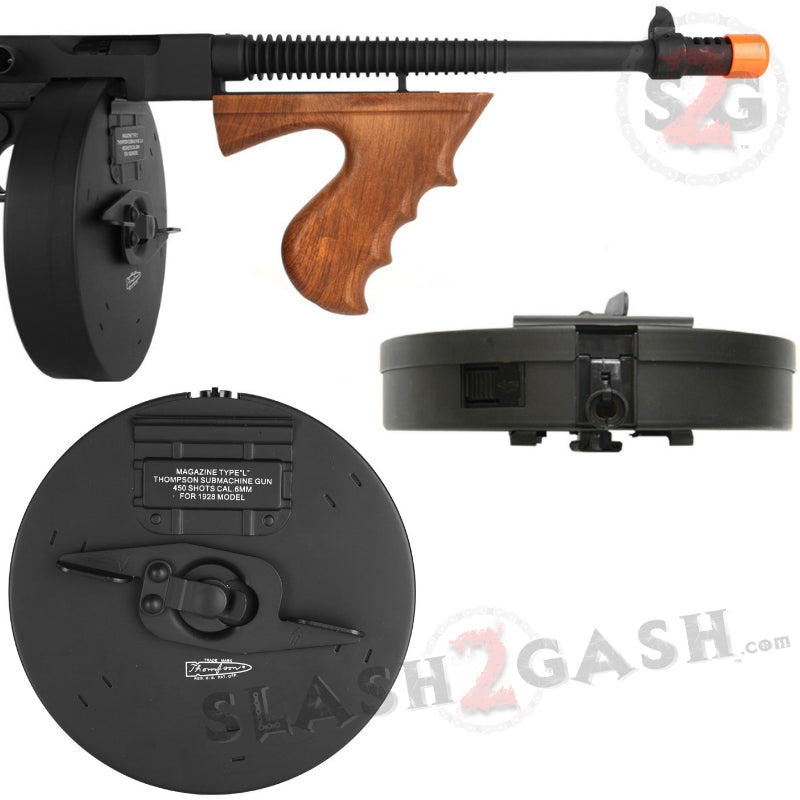 Thompson 1928 Chicago Typewriter Full Metal SMG Tommy Gun Airsoft AEG ...
