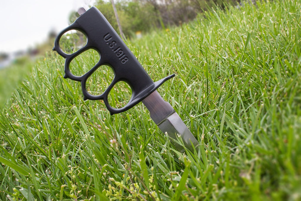 Trench Knife COMBAT READY 11 Inch Carbon Steel Dagger - Black – Slash2Gash