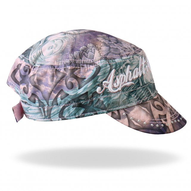Hot Leathers Asphalt Angel Wings Cadet Cap w/ Rhinestones – Slash2Gash