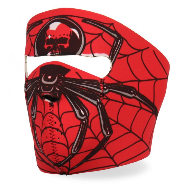 Hot Leathers Spider Neoprene Face Mask Black Widow Web Design – Slash2Gash