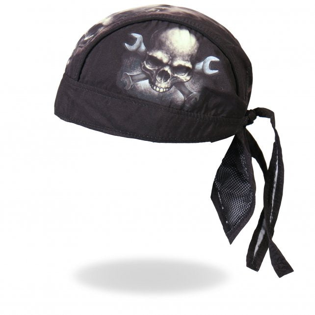 Hot Leathers Skull & Wrench Bones Headwrap Premium Biker Du-Rag ...