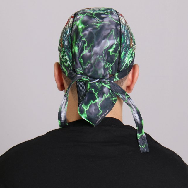 Hot Leathers Skeleton Cycle Premium Headwrap Indian Green Biker Du-Rag ...